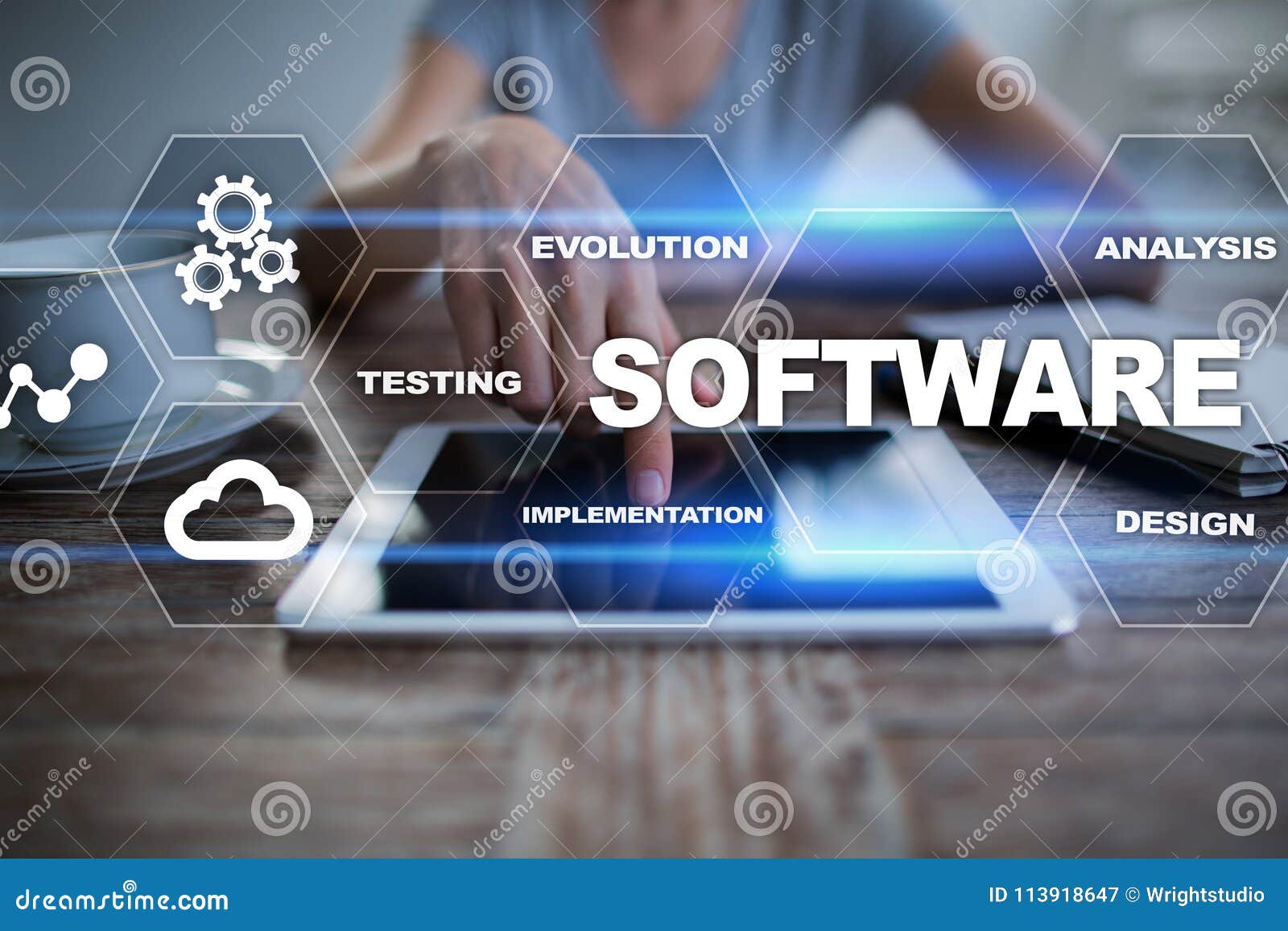 Software Development. Data Digital Programs System Technology Concept ...
