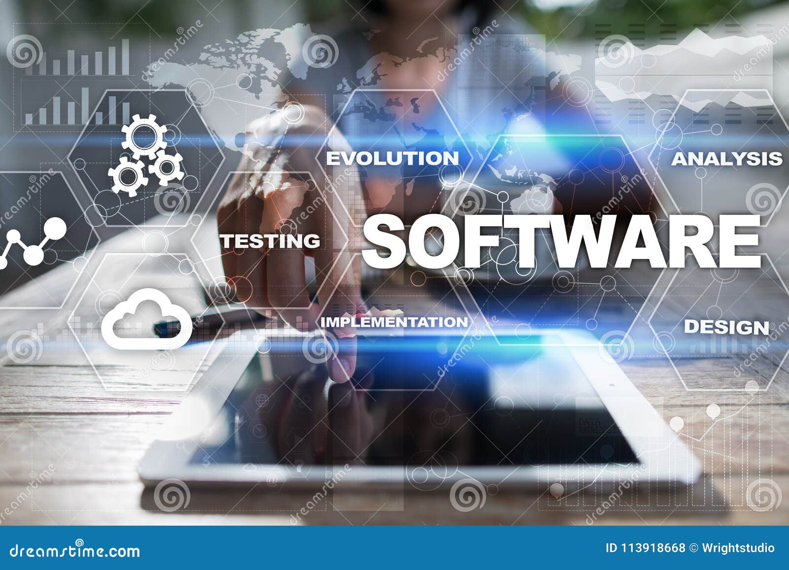 Software Development. Data Digital Programs System Technology Concept ...