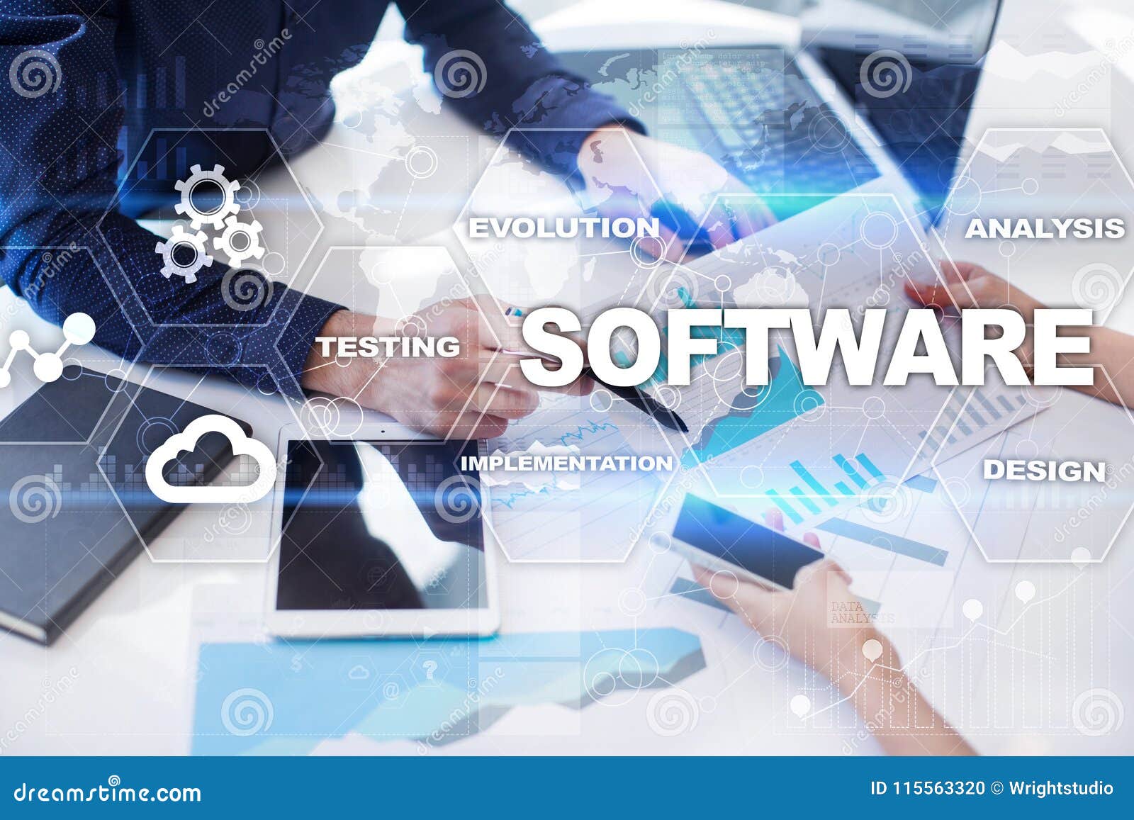 Software Development. Data Digital Programs System Technology Concept ...