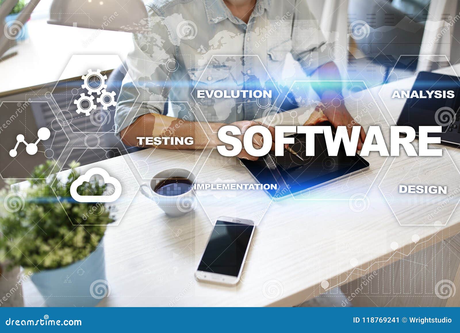 Software Development. Data Digital Programs System Technology Concept ...