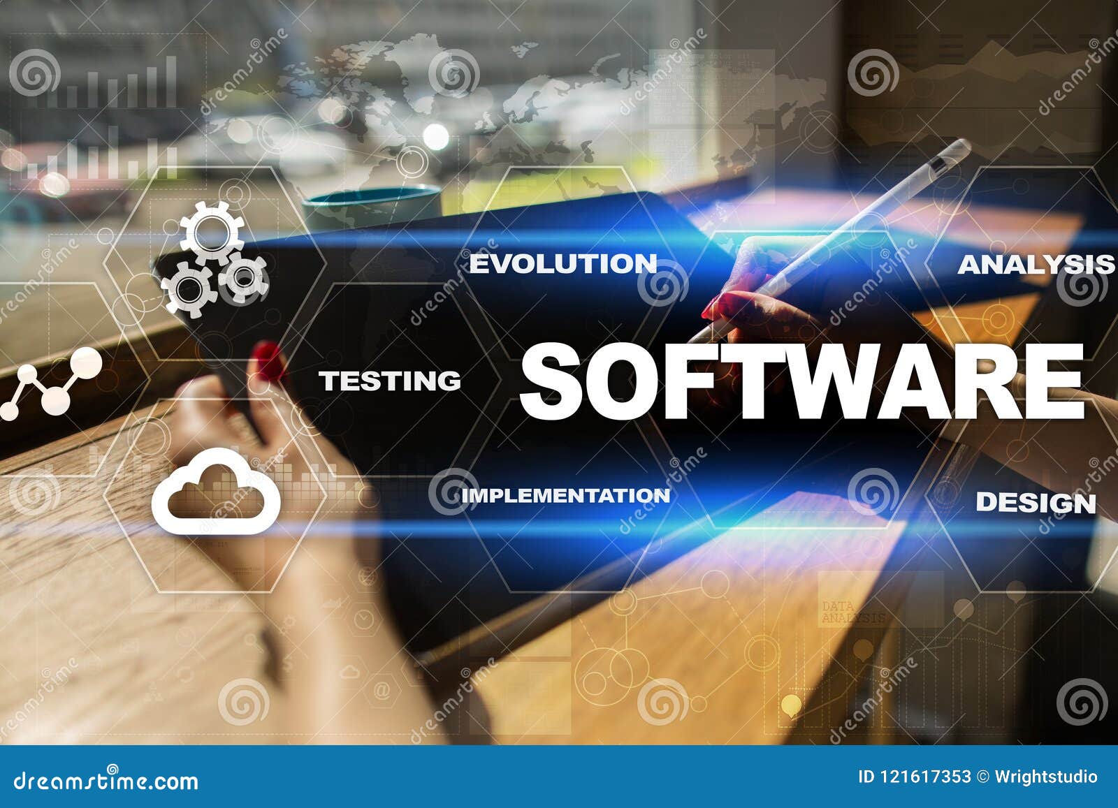 Software Development. Data Digital Programs System Technology Concept ...