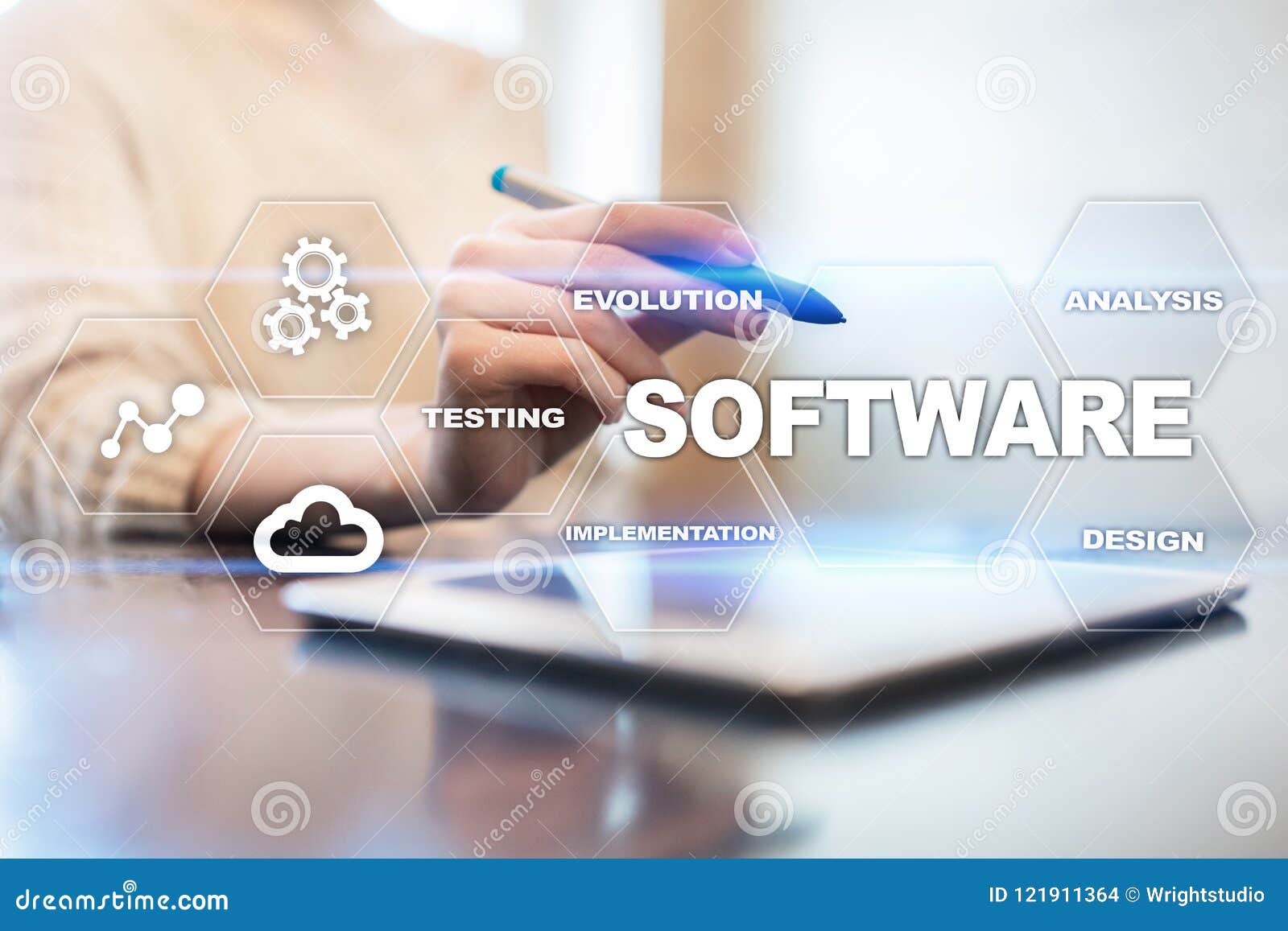 Software Development. Data Digital Programs System Technology Concept ...
