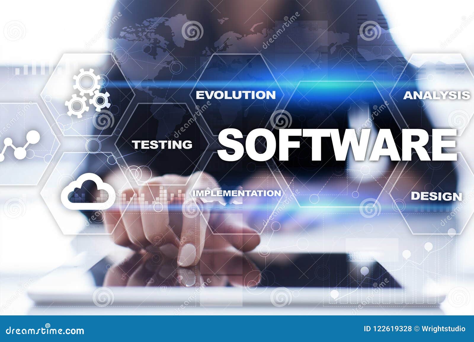 Software Development. Data Digital Programs System Technology Concept ...