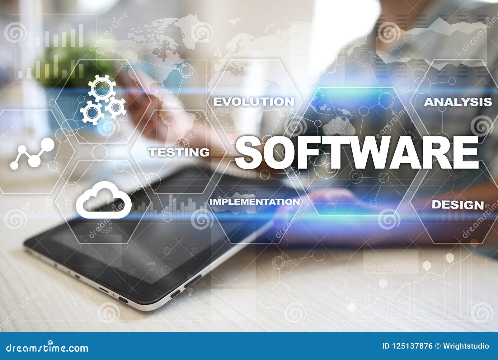 Software Development. Data Digital Programs System Technology Concept ...
