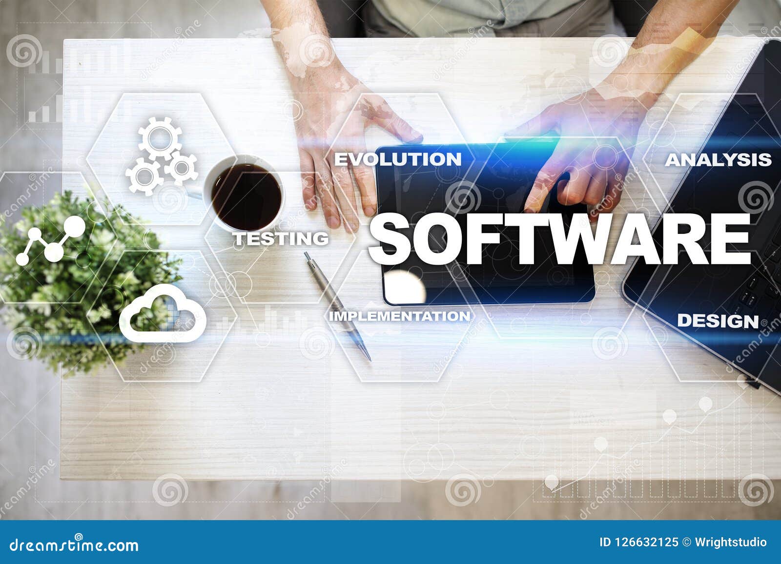 Software Development. Data Digital Programs System Technology Concept ...