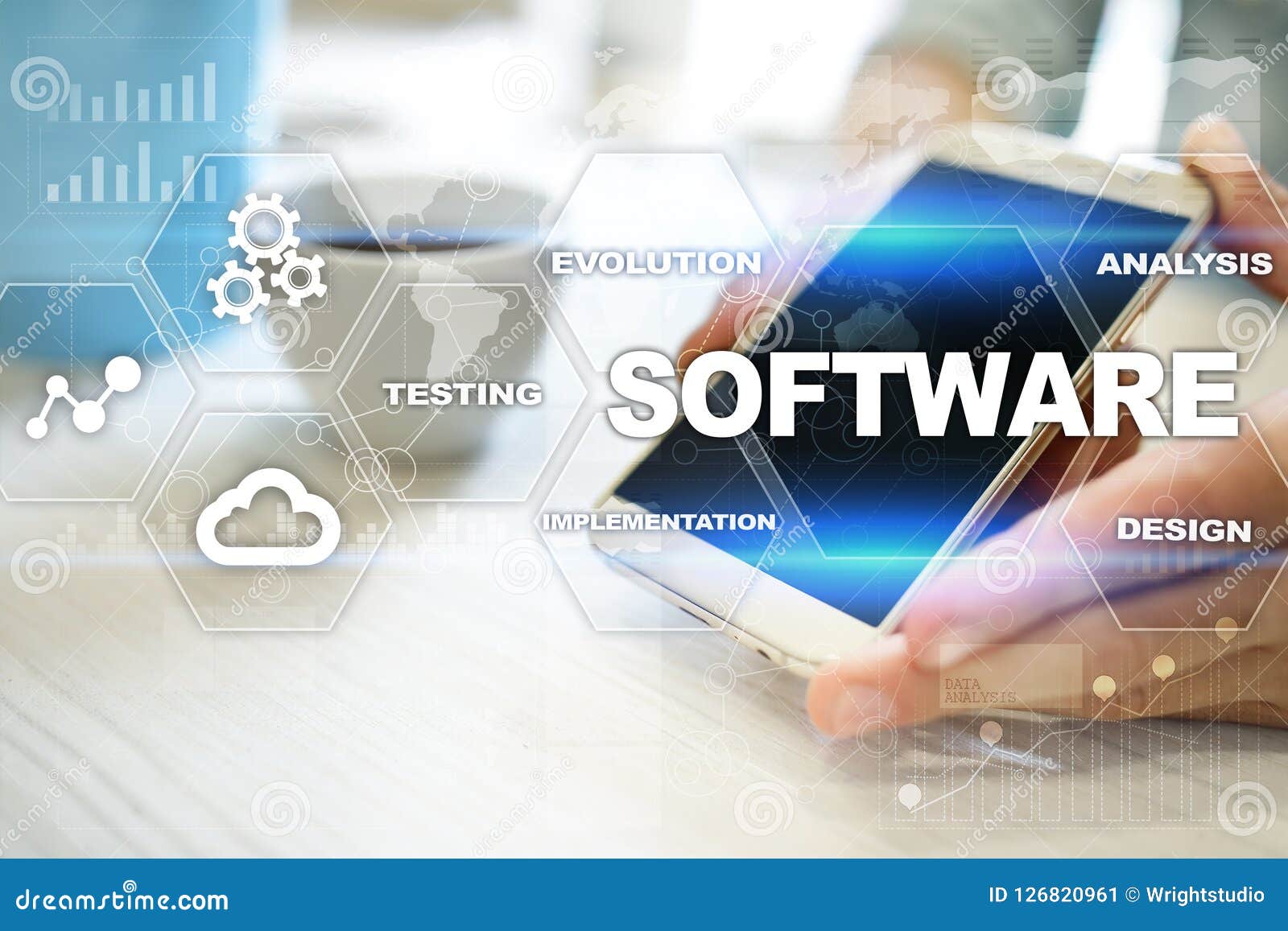 Software Development. Data Digital Programs System Technology Concept ...