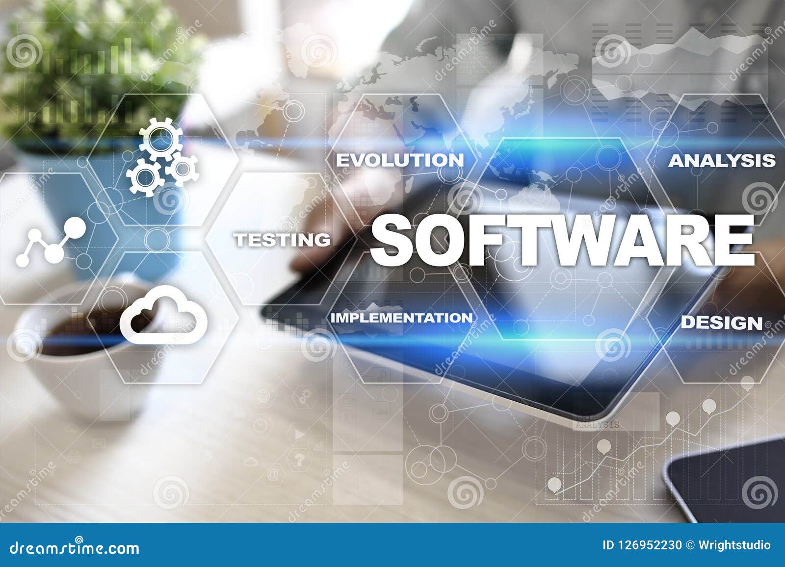 Software Development. Data Digital Programs System Technology Concept ...