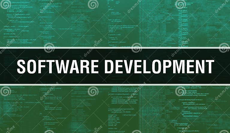 Software Development with Digital Java Code Text. Software Development ...