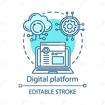 Software Development Digital Platform Concept Icon Stock Vector ...