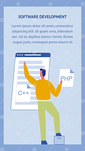 Software Development Flat Vector Flyer Template Stock Vector ...