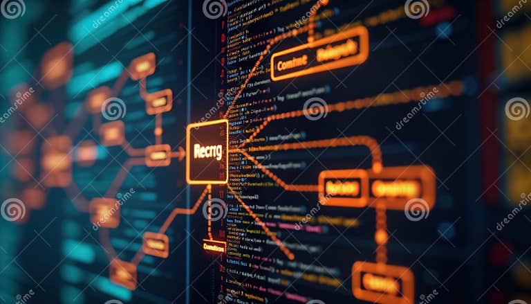 Software Development Flowchart Displays Branching Merging Pull Request Commit Master Development ...