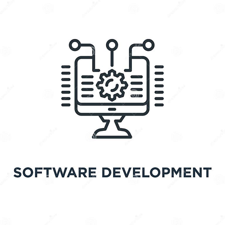 Software Development Icon. Integration and Automation Concept Sy Stock ...