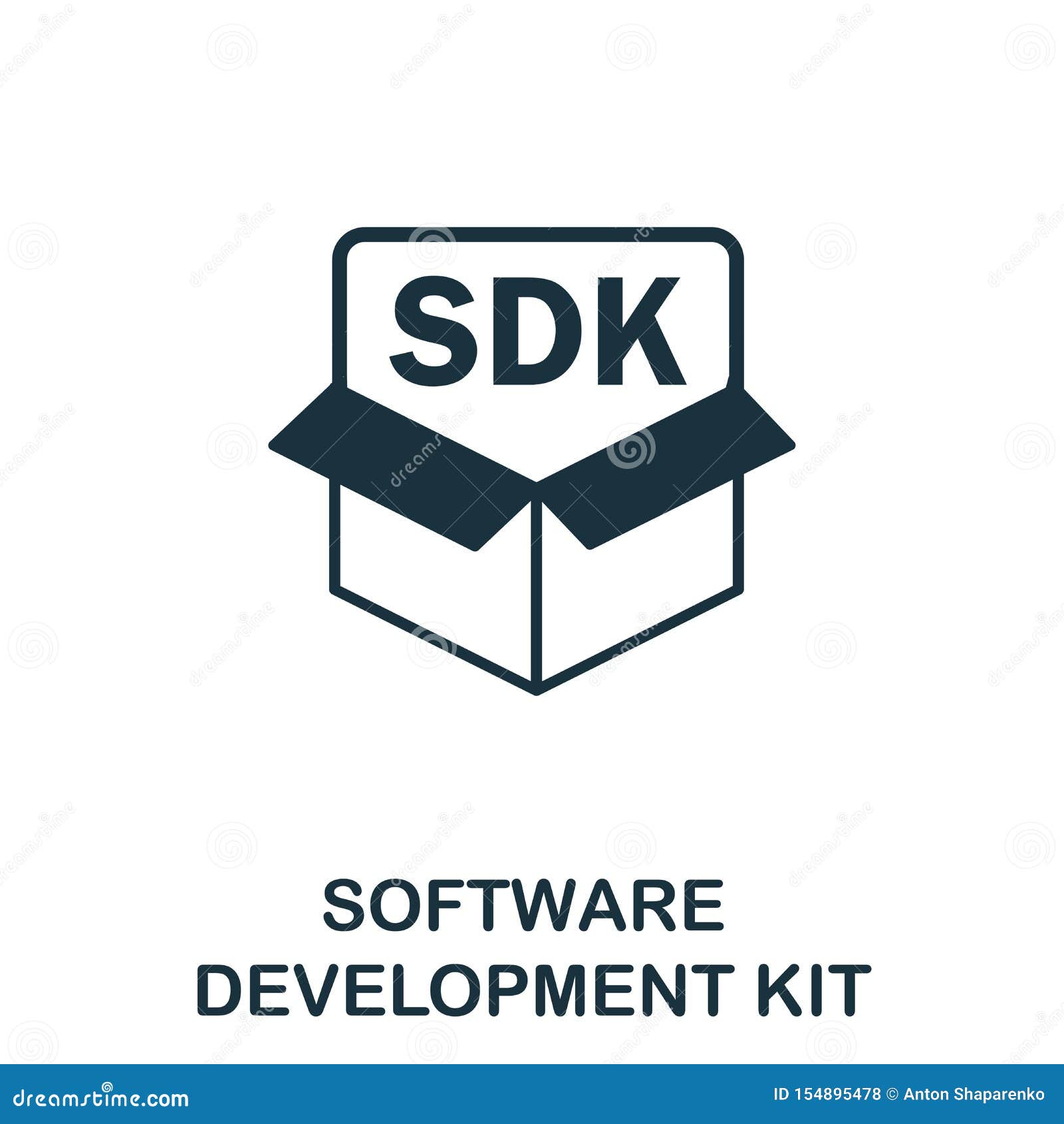 Software Development Kit Icon Symbol. Creative Sign from Icons ...