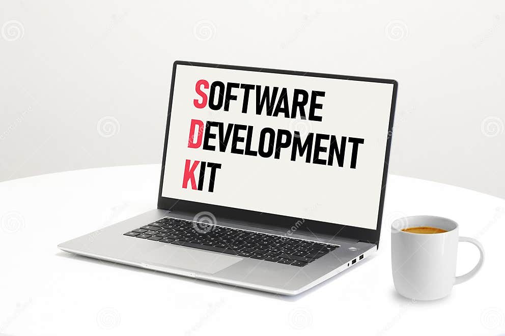 Software Development Kit SDK is Shown Using the Text on the Laptop ...
