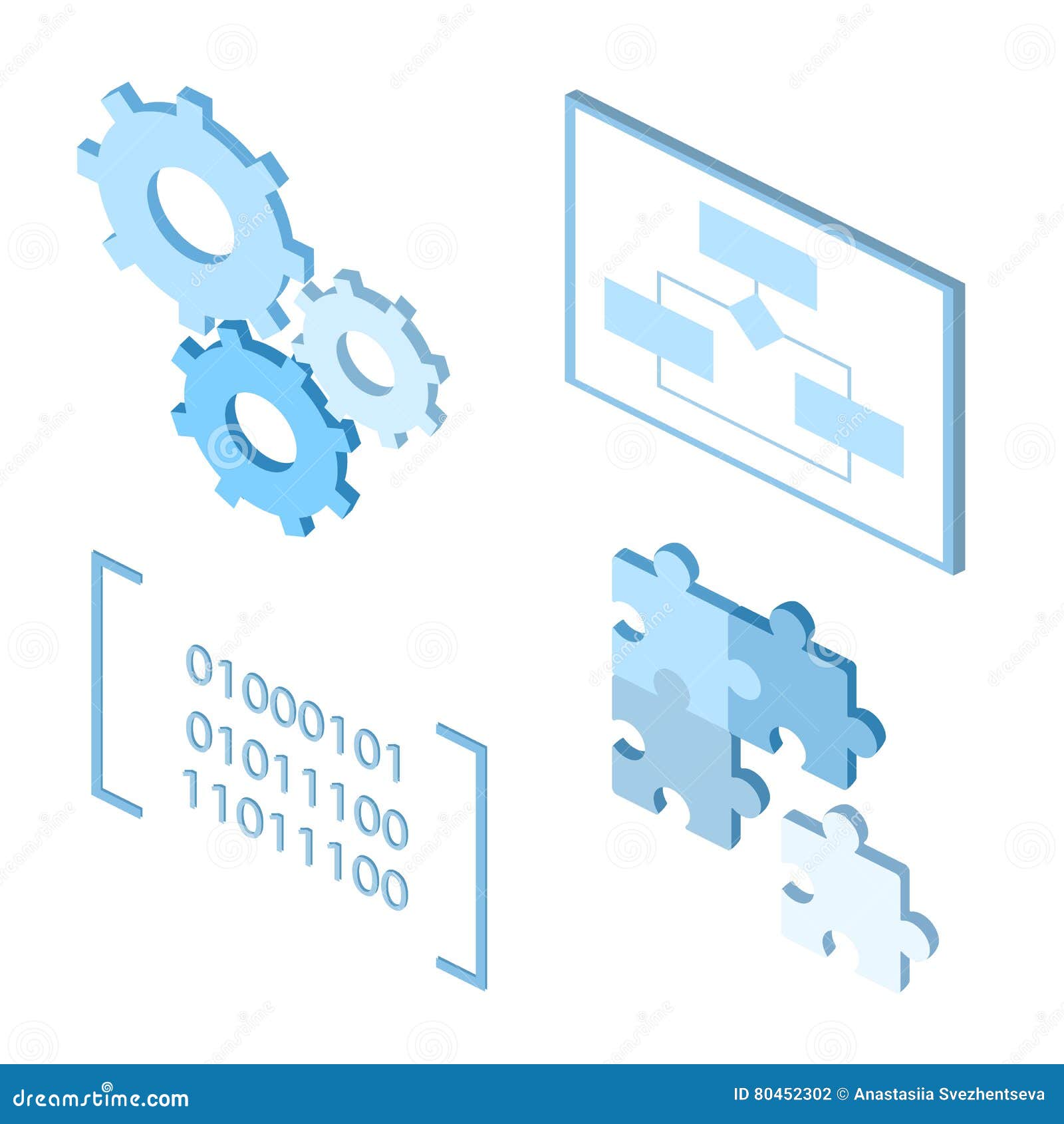 Software Development Life-cycle Process Icons. Stock Illustration ...