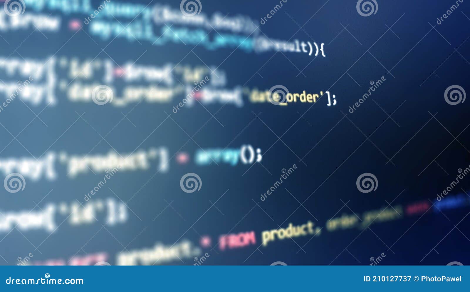 Software Development Monitor Screen Background Developer Display With Source Code Editorial