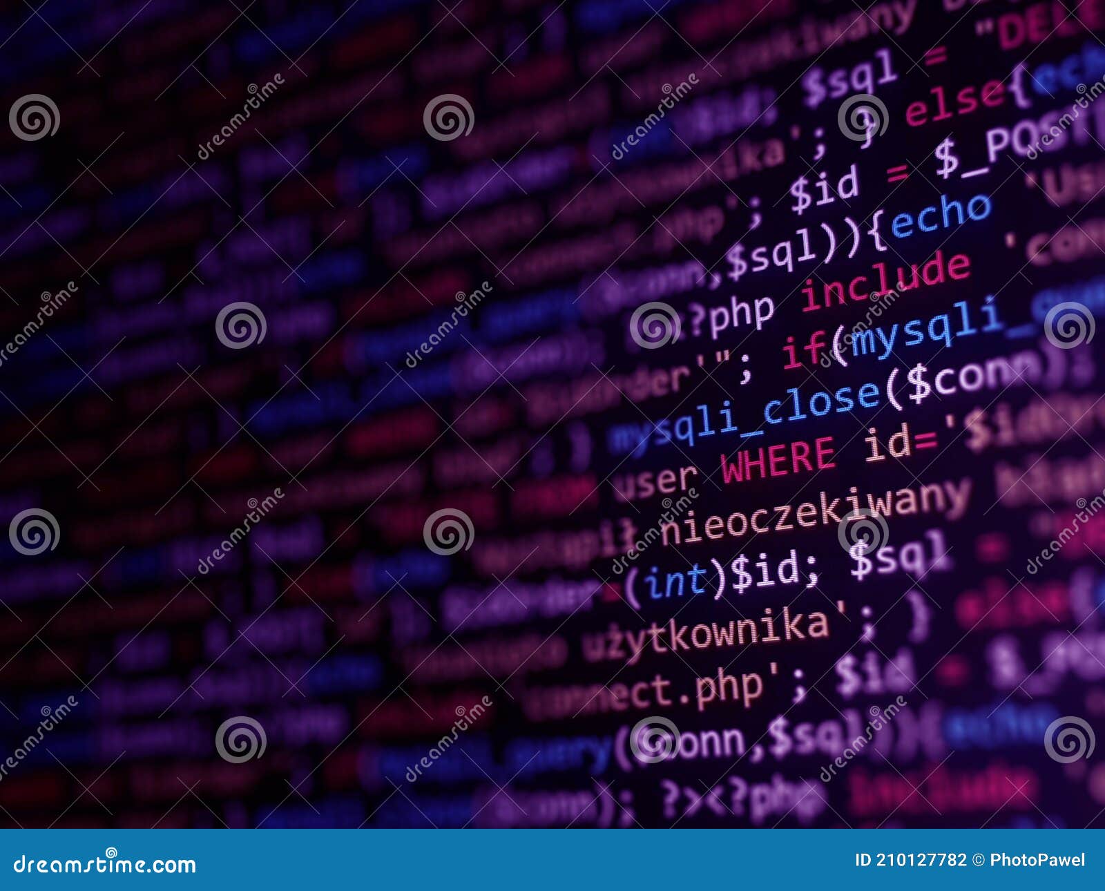 Software Development Monitor Screen Background Developer Display With Source Code Editorial