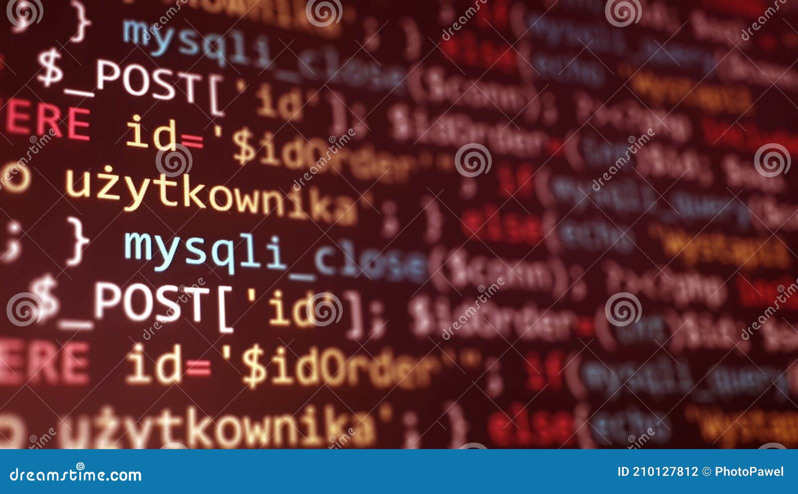 Software Development Monitor Screen Background Developer Display With Source Code Editorial