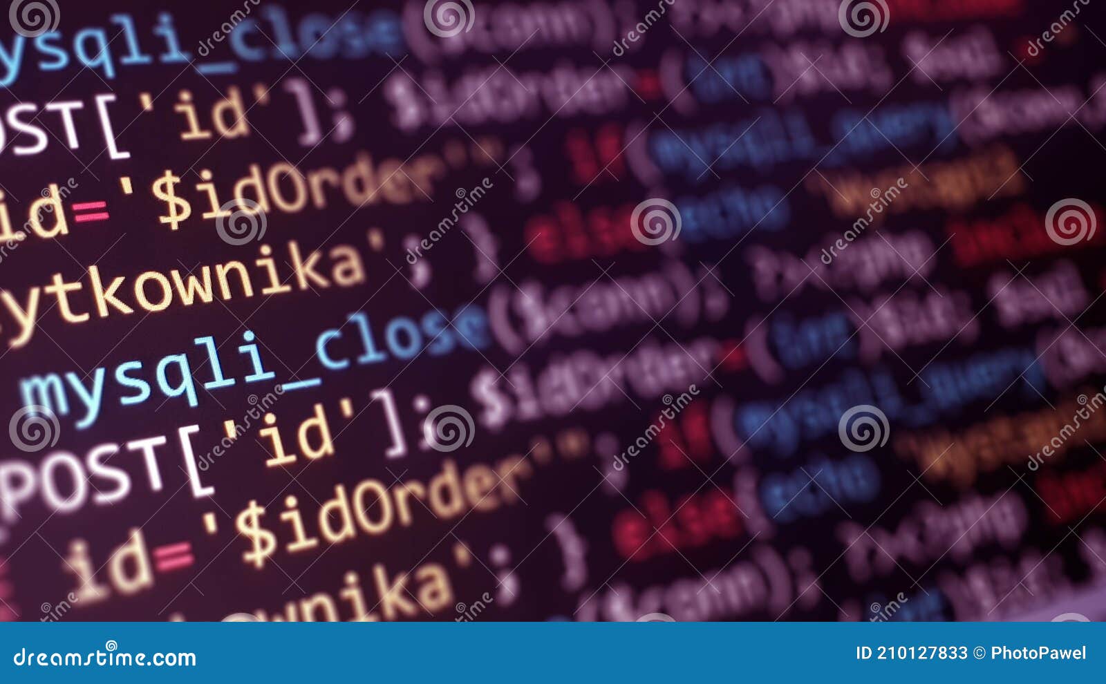 Software Development Monitor Screen Background Developer Display With Source Code Editorial