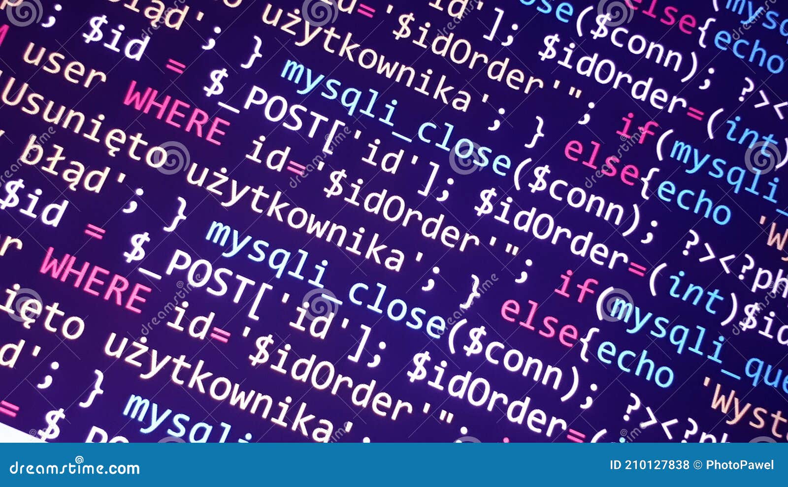 Software Development Monitor Screen Background. Developer Display with Source Code Editorial ...