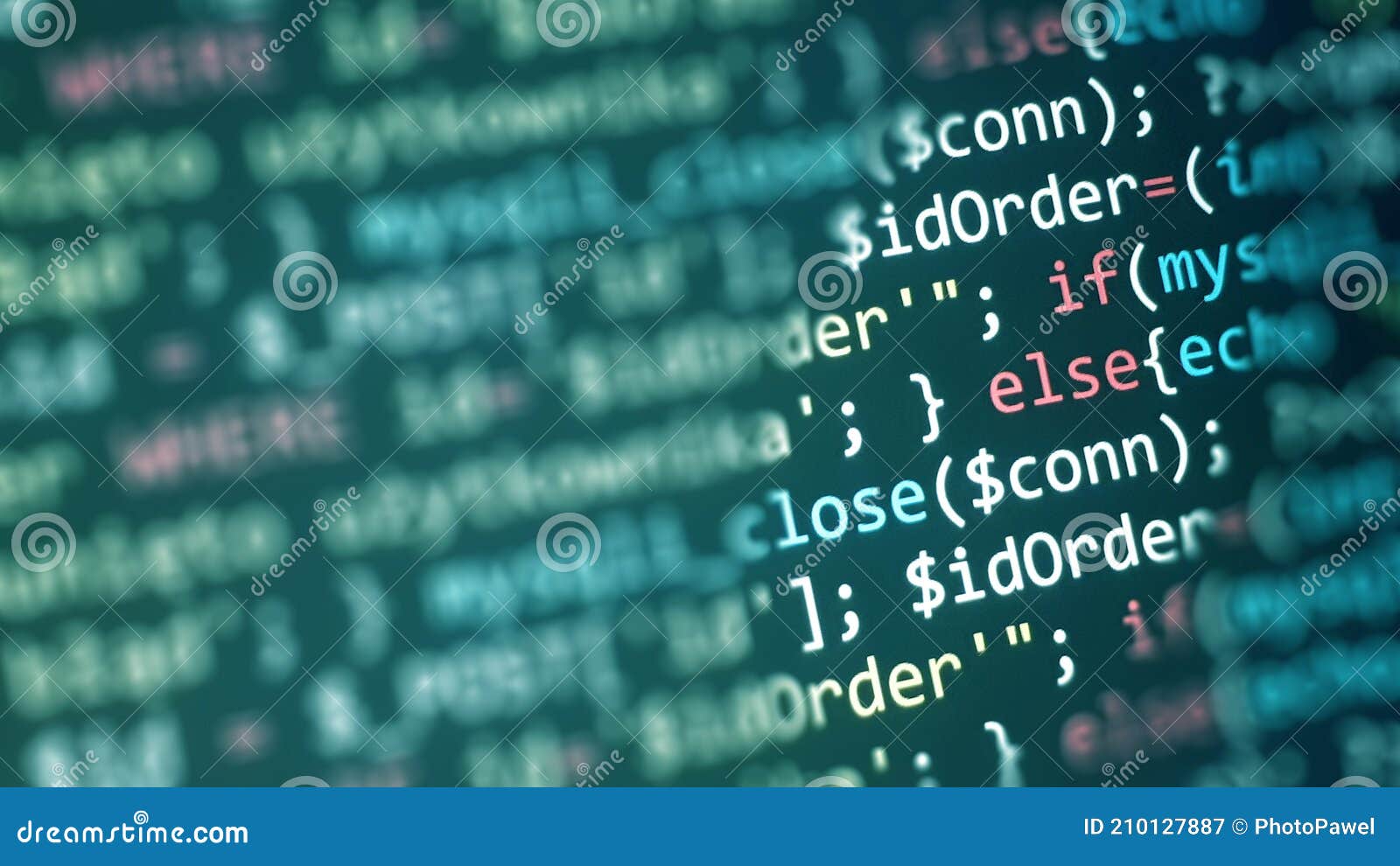 Software Development Monitor Screen Background Developer Display With Source Code Editorial