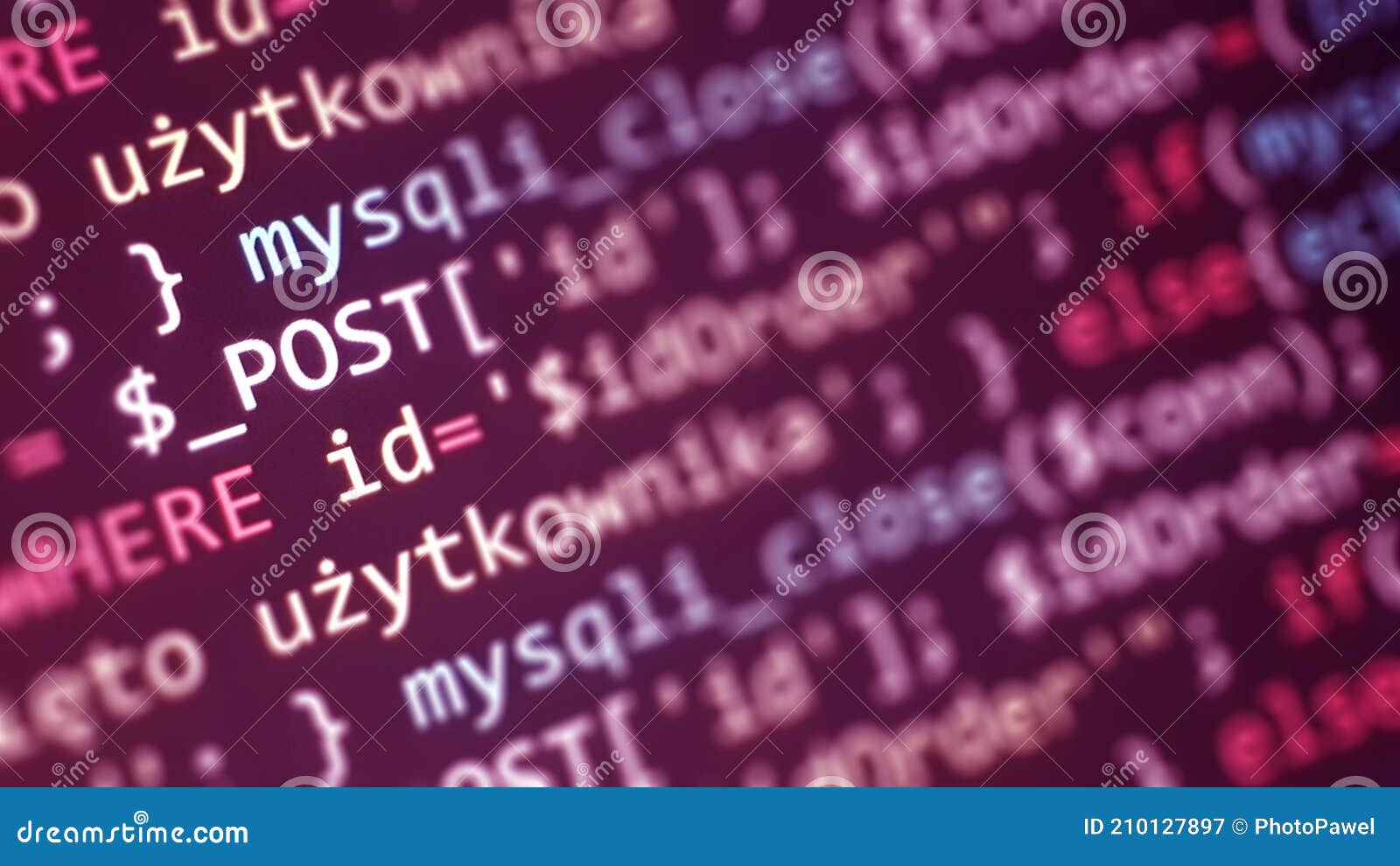 Software Development Monitor Screen Background. Developer Display with Source Code Editorial ...