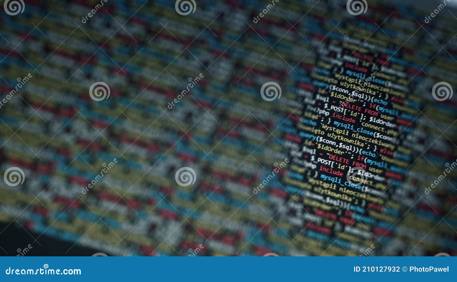 Software Development Monitor Screen Background Developer Display With