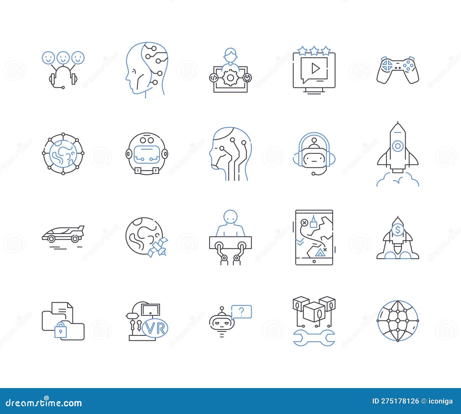 Software Development Outline Icons Collection. Software, Development ...