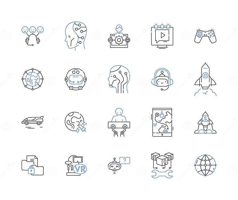 Software Development Outline Icons Collection. Software, Development, Coding, Programming ...