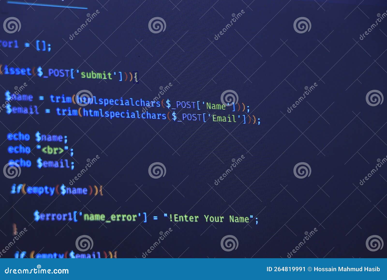 Software Development By Programmer Abstract Computer Script Code Stock Image Image Of Html