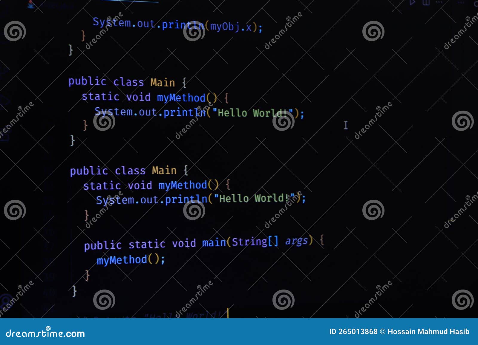 Software Development By Programmer Abstract Computer Script Code Stock