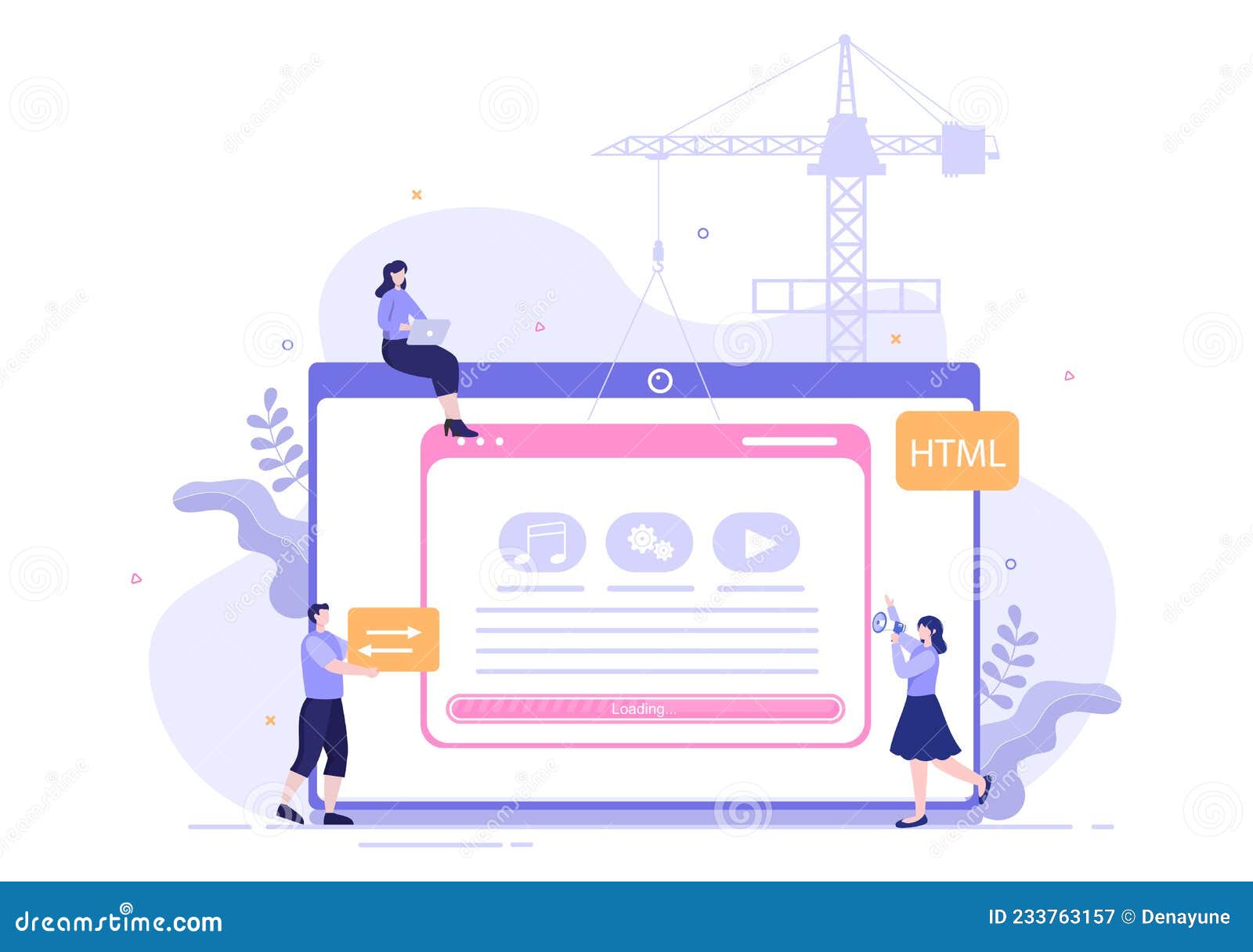 Software Development and Programming Code on Computer Vector Illustration for Technology ...