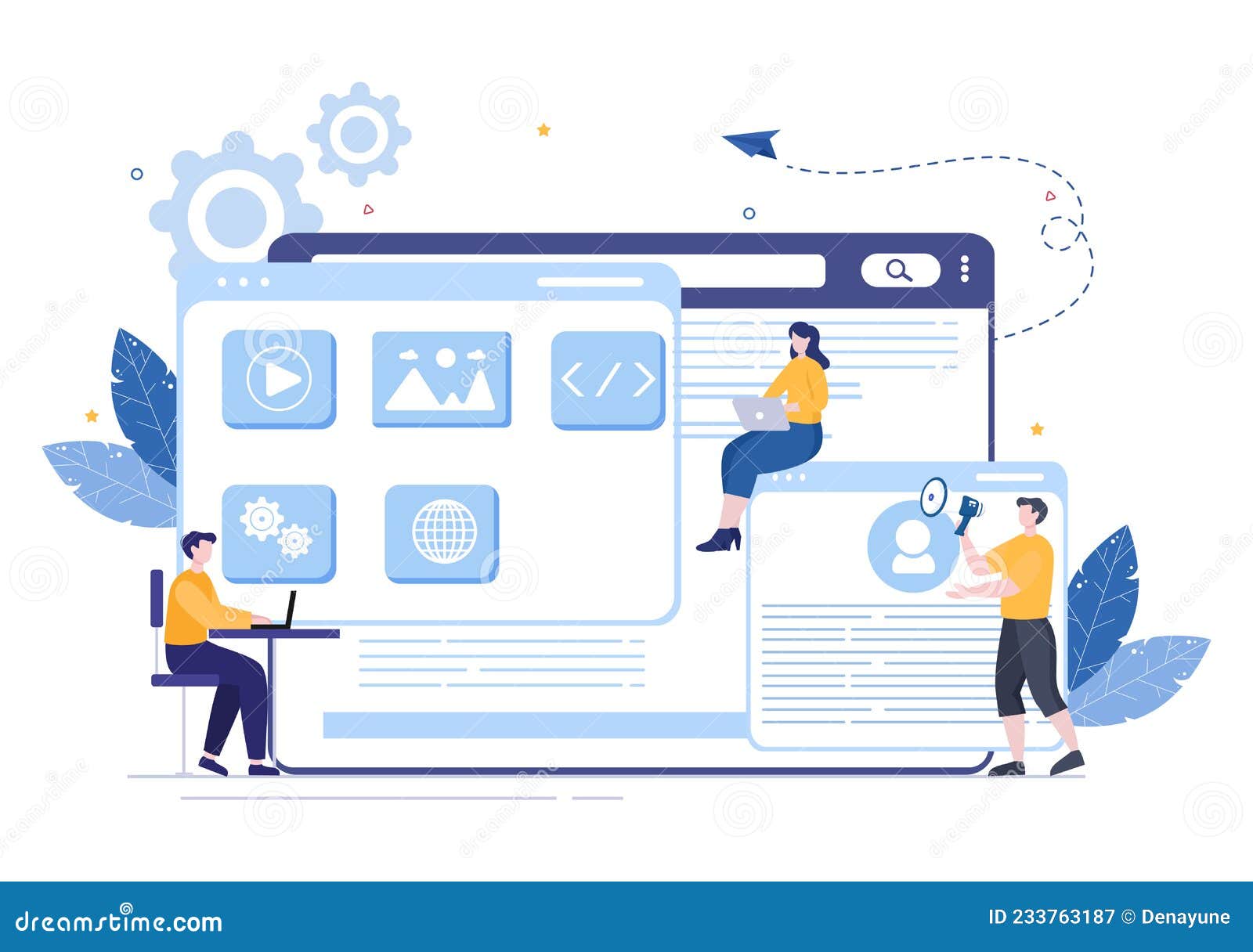 Software Development and Programming Code on Computer Vector ...