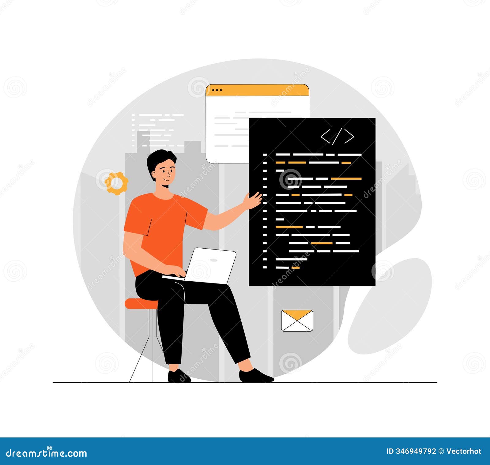 Develop Map Mobile Computer Screen Chat Interface Online Messenger ...