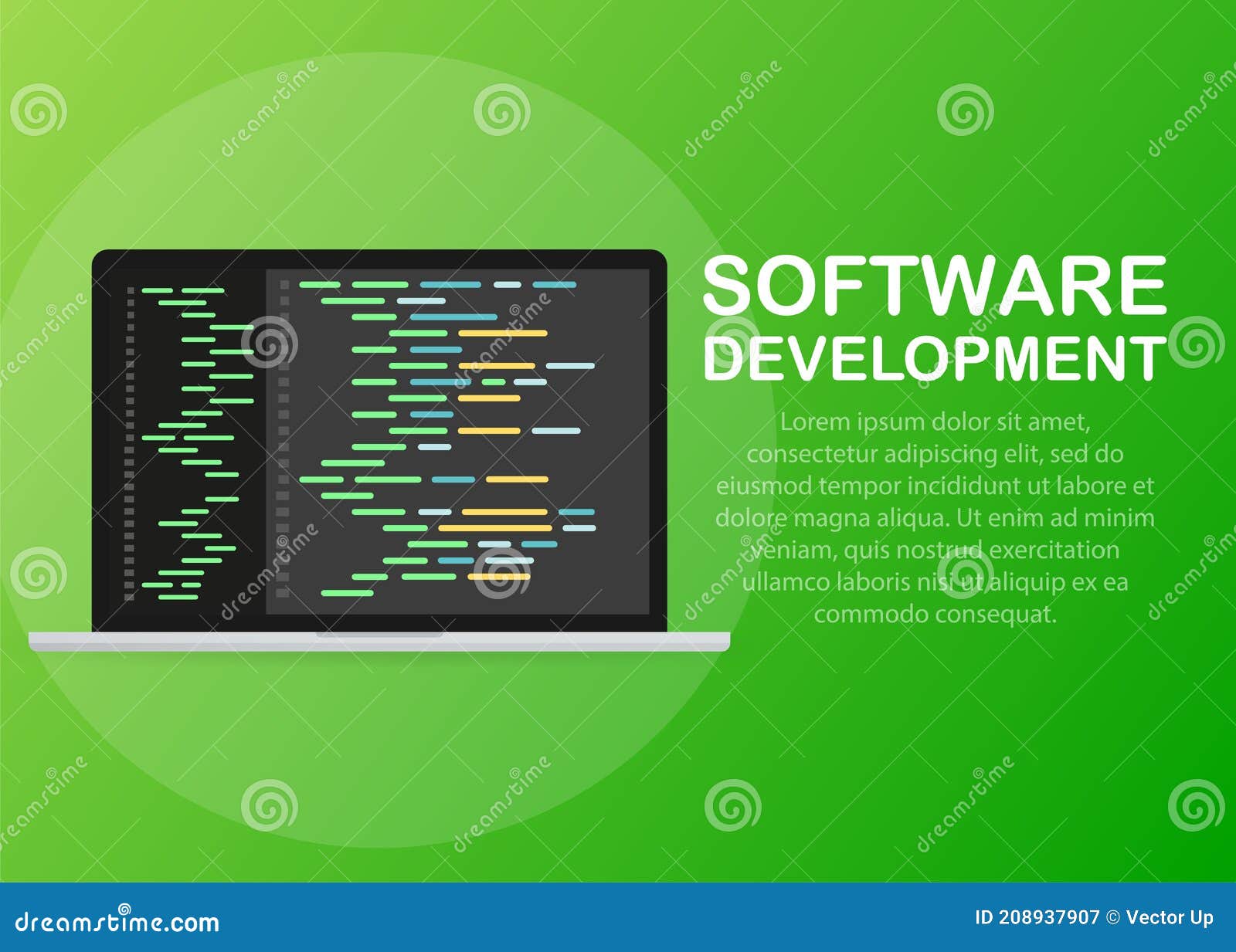 Software Development Programming Coding Vector Concept Isometric 1186
