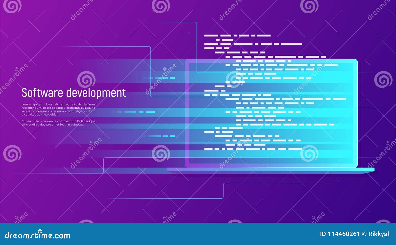 Software Development Programming Coding Vector Concept Stock Vector Illustration Of