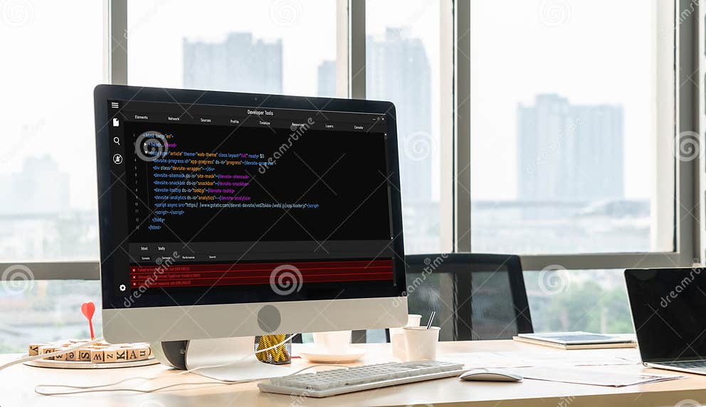 Software Development Programming on Computer Screen for Modish Application Stock Image - Image ...
