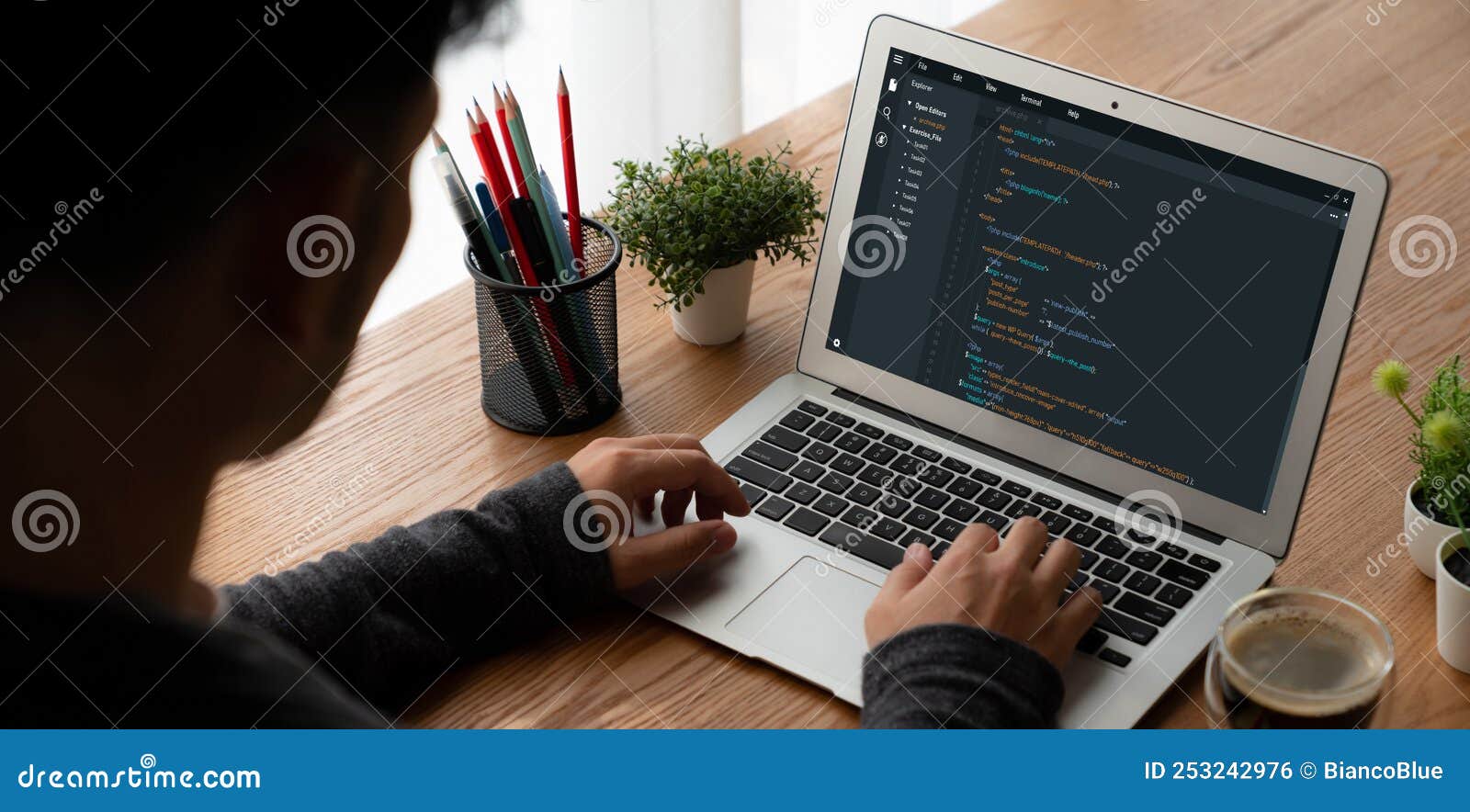 Software Development Programming on Computer Screen for Modish Application Stock Photo - Image ...