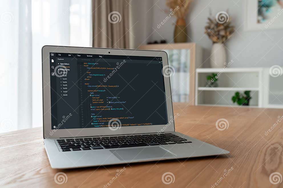Software Development Programming on Computer Screen for Modish Application Stock Photo - Image ...