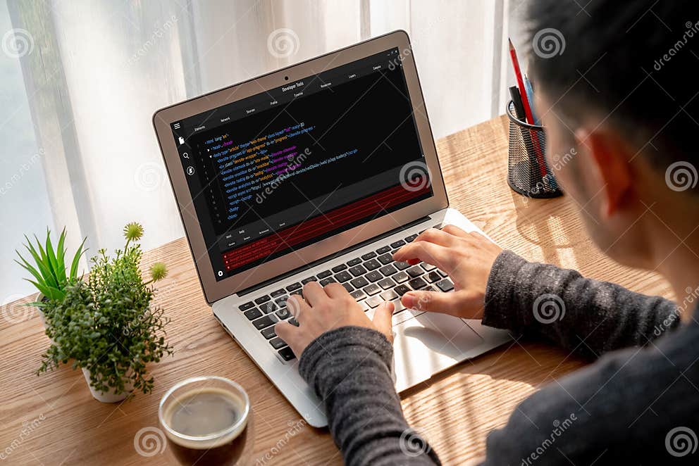 Software Development Programming on Computer Screen for Modish Application Stock Photo - Image ...