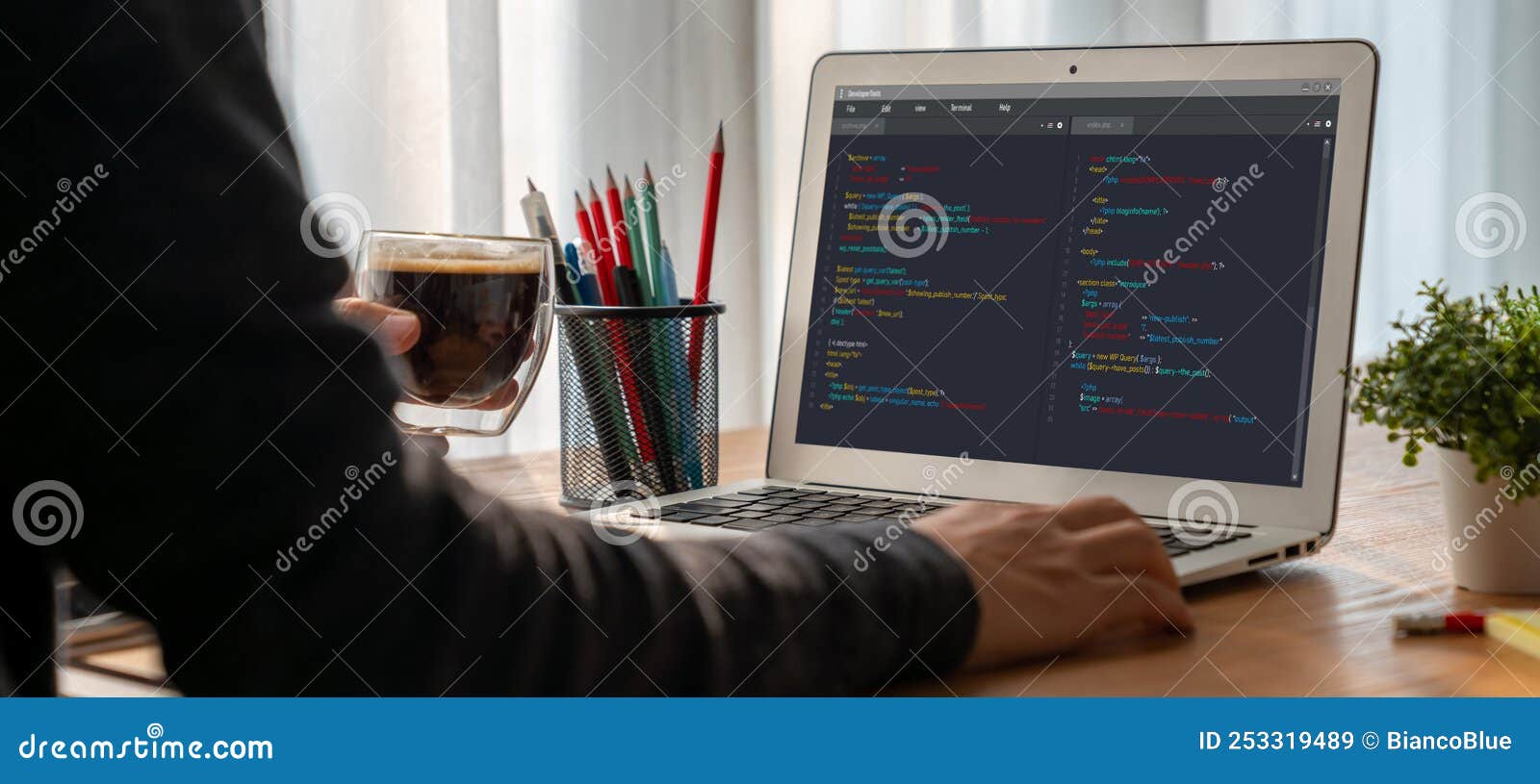 Software Development Programming on Computer Screen for Modish ...