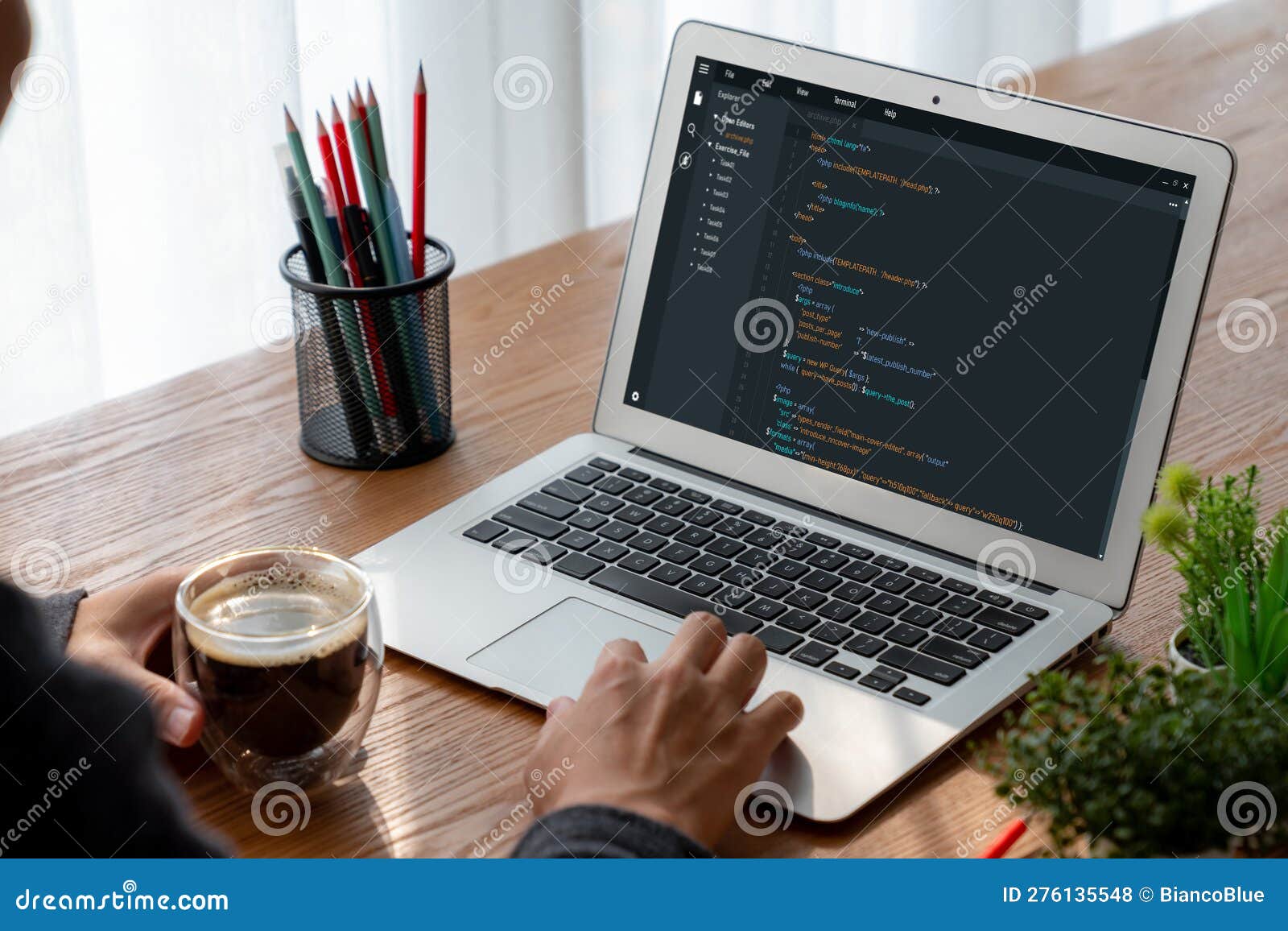 Software Development Programming on Computer Screen for Modish Application Stock Photo - Image ...