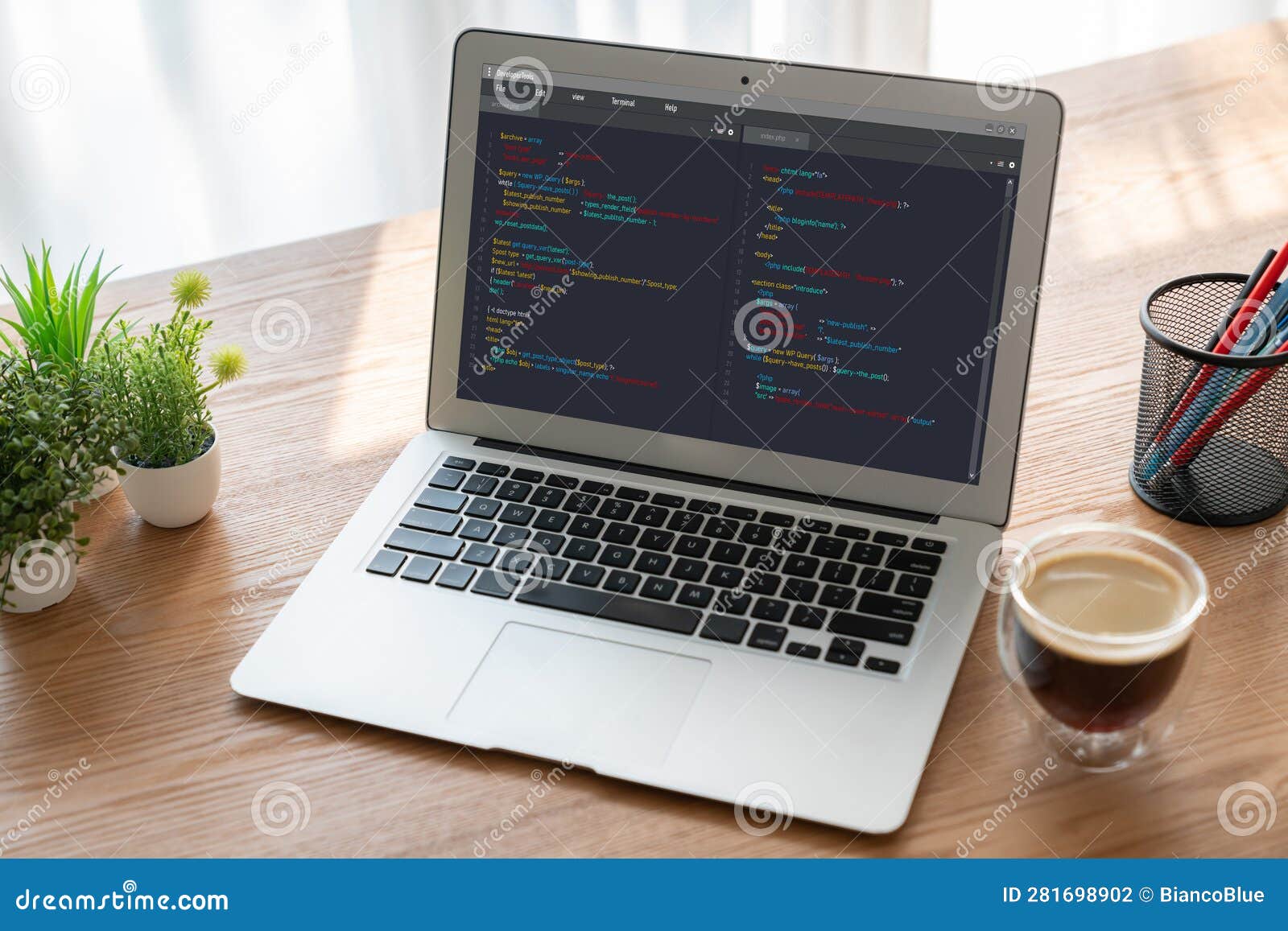 Software Development Programming on Computer Screen for Modish Application Stock Photo - Image ...