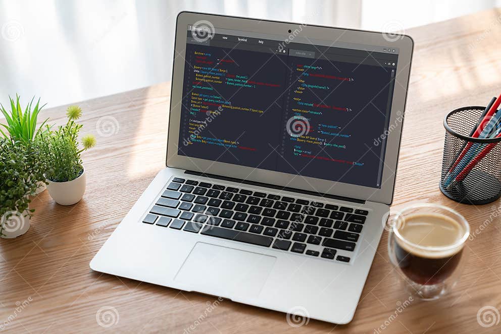 Software Development Programming on Computer Screen for Modish ...