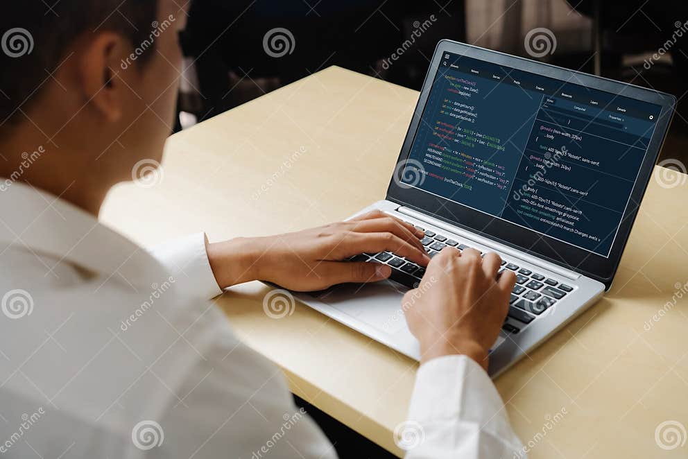 Software Development Programming on Computer Screen for Modish ...