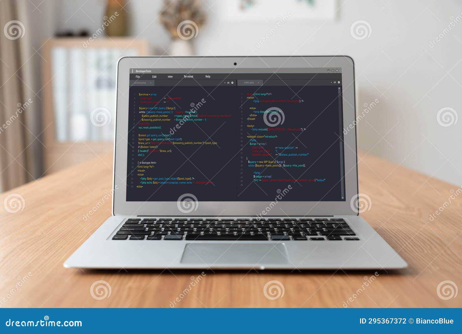 Software Development Programming on Computer Screen for Modish Application Stock Photo - Image ...
