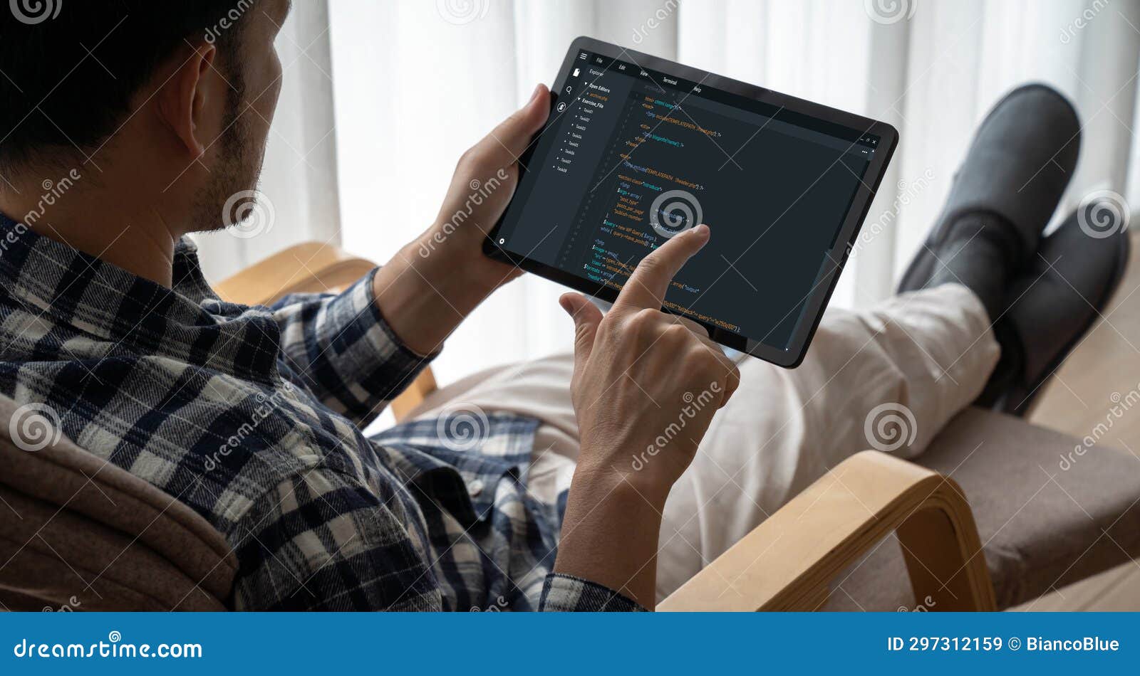 Software Development Programming on Computer Screen for Modish Application Stock Image - Image ...