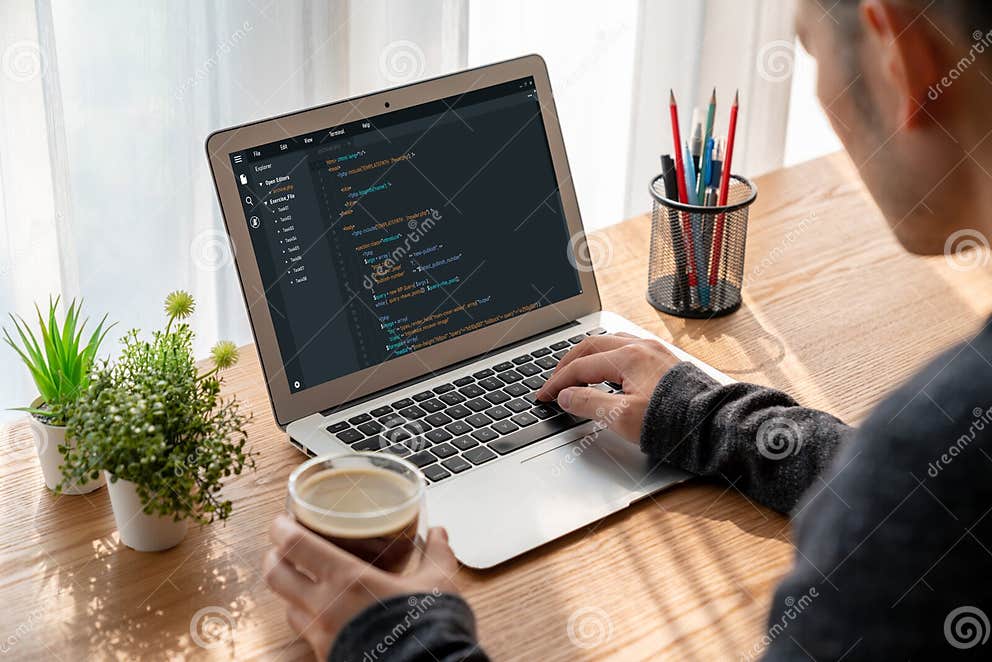 Software Development Programming on Computer Screen for Modish ...