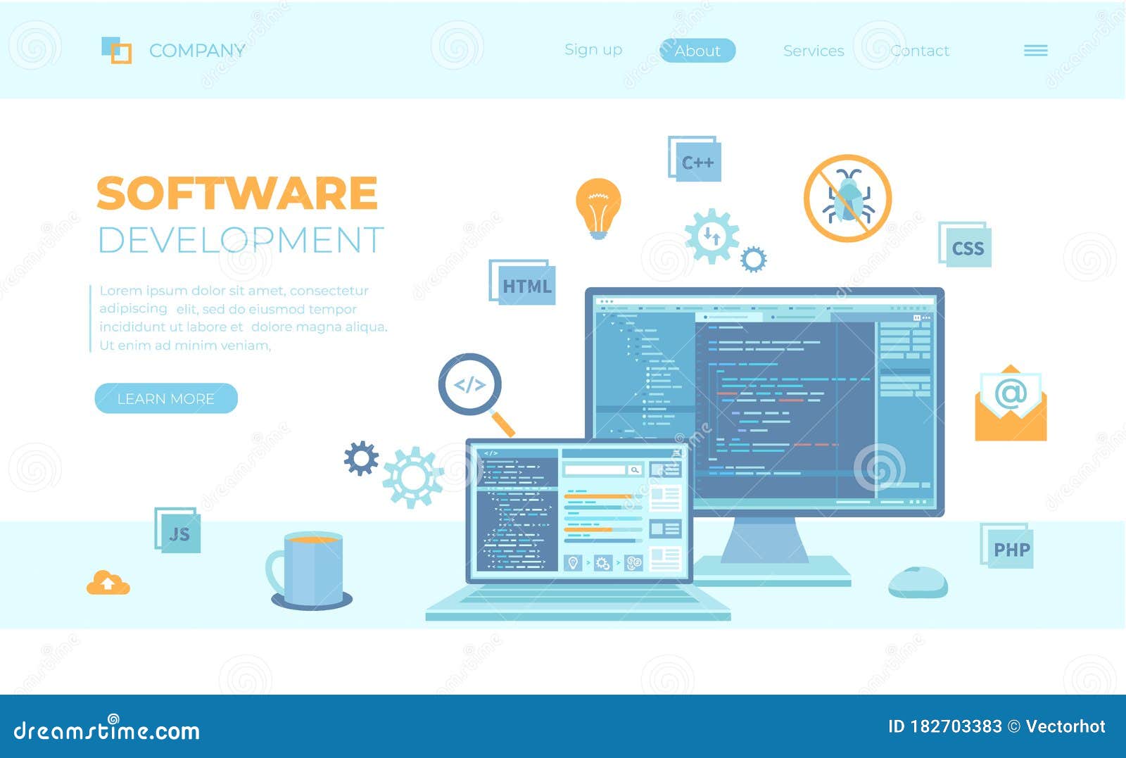 Programming And Engineering Development. Tiny Girl Programmer Or ... Programming And Engineering Development. Tiny Girl Programmer Or ...
