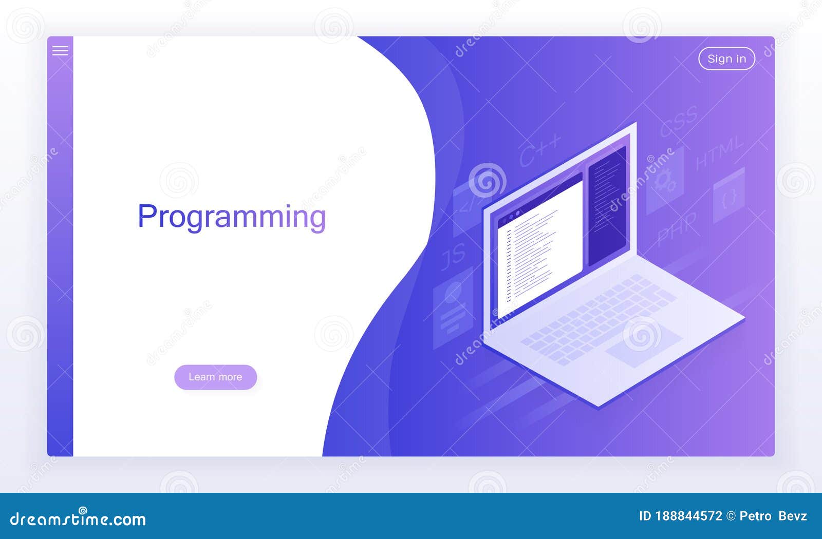 Software Development and Programming, Program Code on Laptop Screen, Big Data Processing. Modern ...